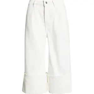 FADE OUT LOUD Roxie Cuffed Selvedge Jort Shorts - Cloud