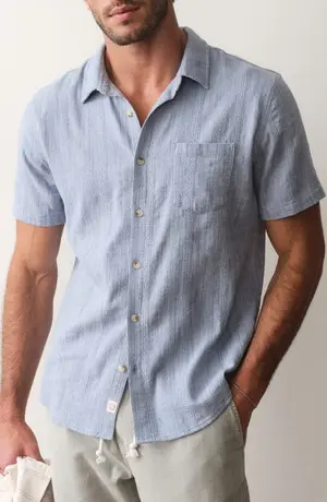 Marine Layer Classic Stretch Selvage Short Sleeve Shirt