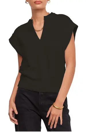 Fifteen Twenty Morgan V-neck Top - Black