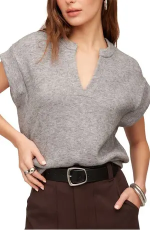 Fifteen Twenty Morgan V-neck Top - Gray