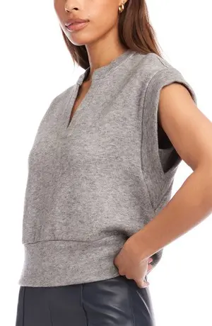 Fifteen Twenty Morgan V-neck Top - Gray