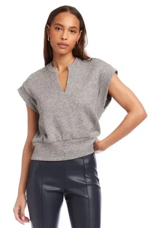 Fifteen Twenty Morgan V-neck Top - Gray