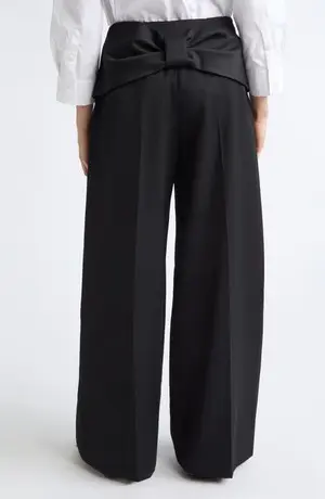 Simone Rocha Back Bow Wide Leg Trousers