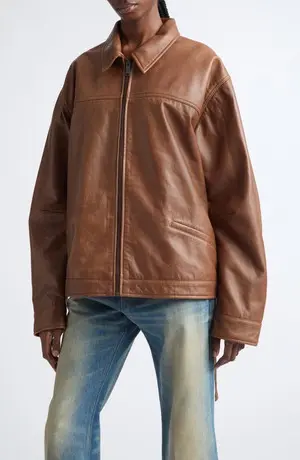HAIKURE Jocelyne Silky Leather Jacket - Tan