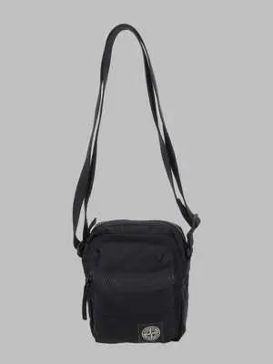 Stone Island Metallic Nylon Crossbody Bag - Black