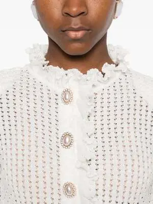 SELF-PORTRAIT Pointelle Knit Mini Dress
