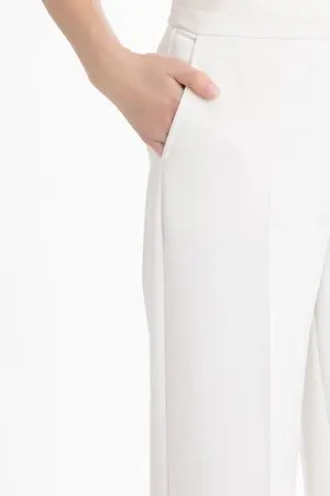 GIZIA Ecru Tailored Straight-leg Pants