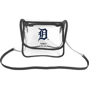 LOGO BRANDS Detroit Tigers Sideline Clear Purse - Navy