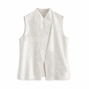 MUTE BY JL Wool Silk Embroidery Top
