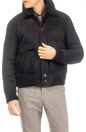 Gorski Genuine Shearling Bomber Jacket