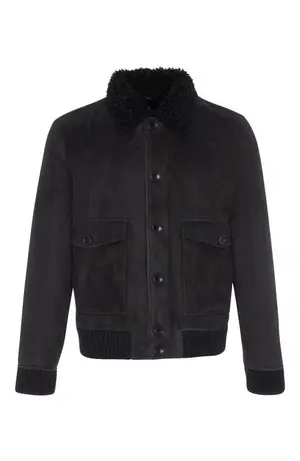 Gorski Genuine Shearling Bomber Jacket
