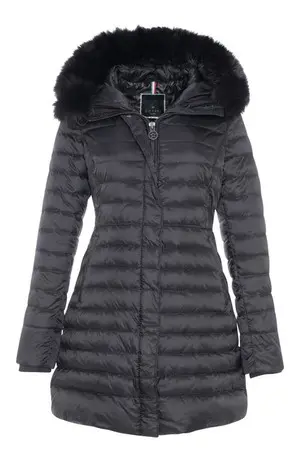 Gorski Zip Up Down Parka With Detachable Toscana Lamb Hood Trim