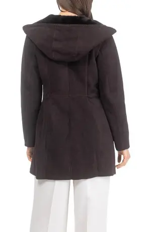 Gorski Genuine Shearling Parka With Emboidered Trim