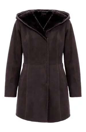Gorski Genuine Shearling Parka With Emboidered Trim