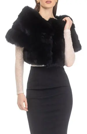 Gorski Genuine Shearling Lamb Capelet