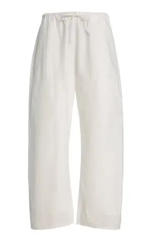LESET Kyoto Cotton Carpenter Pants - White