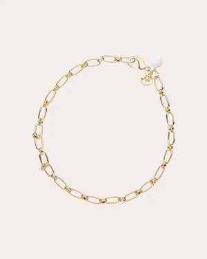 JANE WIN Mother Of Pearl Wheels Of Fortune Necklace - Gold