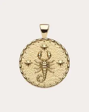 JANE WIN Scorpio Small Zodiac Coin Pendant Necklace