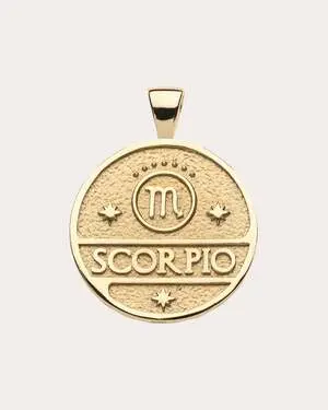 JANE WIN Scorpio Small Zodiac Coin Pendant Necklace
