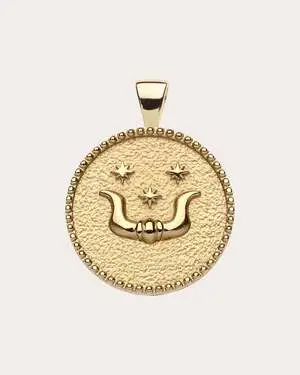 JANE WIN Taurus Small Zodiac Coin Pendant Necklace