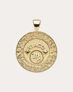 JANE WIN Small Zodiac Coin Pendant Necklace
