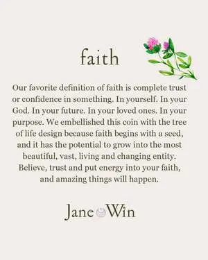 JANE WIN Faith Petite Coin Pendant Necklace