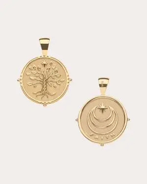 JANE WIN Faith Small Coin Pendant Necklace