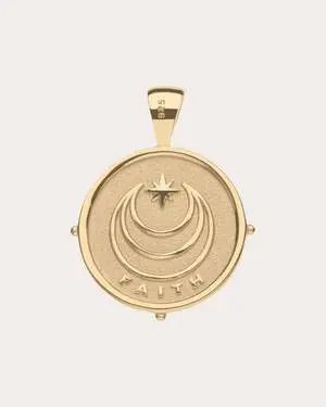 JANE WIN Faith Small Coin Pendant Necklace
