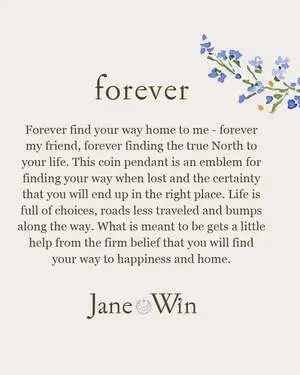 JANE WIN Forever Original Coin Pendant Necklace