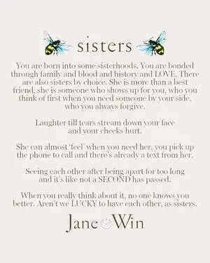 JANE WIN Sisters Forever" Petite Coin Pendant Necklace