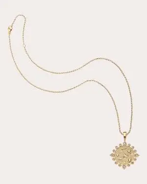 JANE WIN Amethyst & Tanzanite Grace Petite Coin Necklace