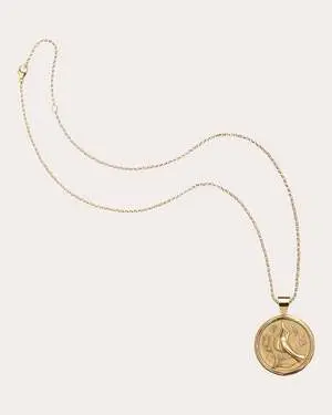 JANE WIN Peace Small Coin Pendant Necklace