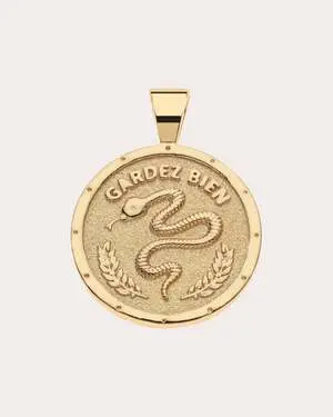 JANE WIN Protect Small Coin Pendant Necklace