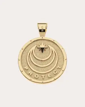 JANE WIN Protect Small Coin Pendant Necklace