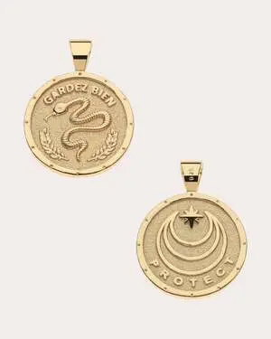 JANE WIN Protect Small Coin Pendant Necklace