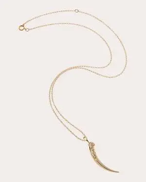 JANE WIN Protect Large Tusk Pendant Necklace