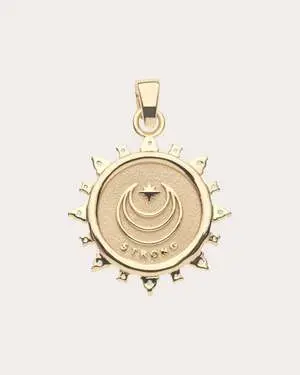 JANE WIN Strong" Petite Coin Necklace With Topaz And Aquamarine