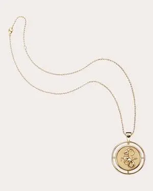 JANE WIN Capricorn Zodiac Coin Pendant Necklace