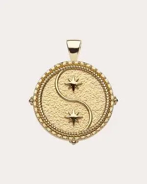 JANE WIN Gemini Small Zodiac Coin Pendant Necklace