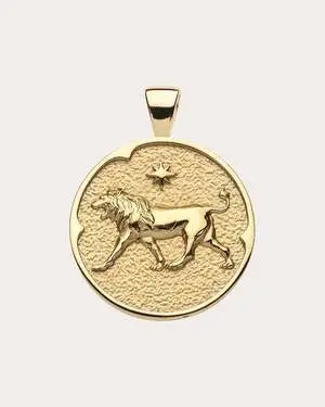 JANE WIN Leo Small Zodiac Coin Pendant Necklace