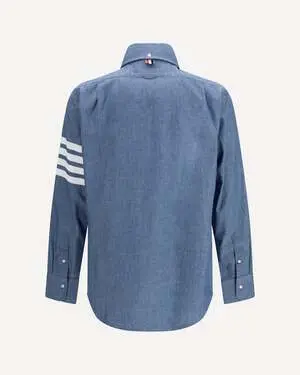 Thom Browne Denim Shirt With Logo