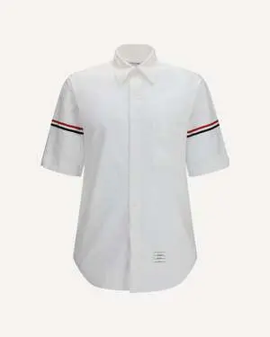 Thom Browne Short-sleeve Shirt With Contrast Stripes