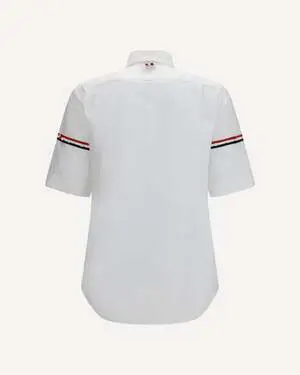 Thom Browne Short-sleeve Shirt With Contrast Stripes