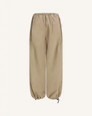 Miu Miu Elasticated Waist And Hem Cotton Gabardine Pants