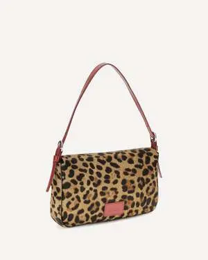 Staud Leopard Harlow Shoulder Bag