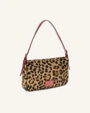 Staud Leopard Harlow Shoulder Bag