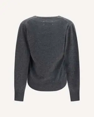 MAISON MARGIELA Wool Sweater With Gathered Neckline Feale