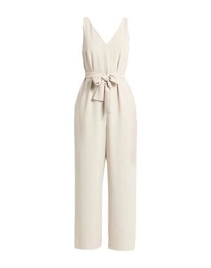 Armani Exchange Sleeveless Crepe Jumpsuit - Beige