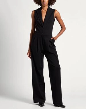 MANILA GRACE Sleeveless Lapel Collar Jumpsuit