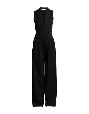 MANILA GRACE Sleeveless Lapel Collar Jumpsuit